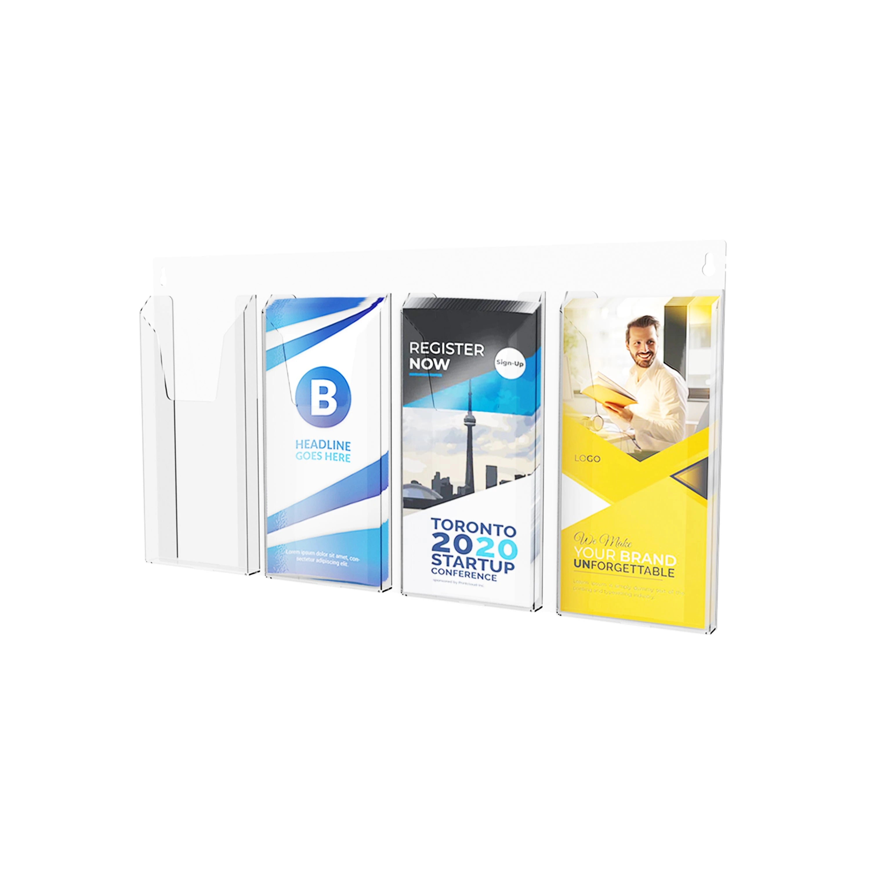 Clear Acrylic Wall Mount Brochure Holder – EKOWORKS